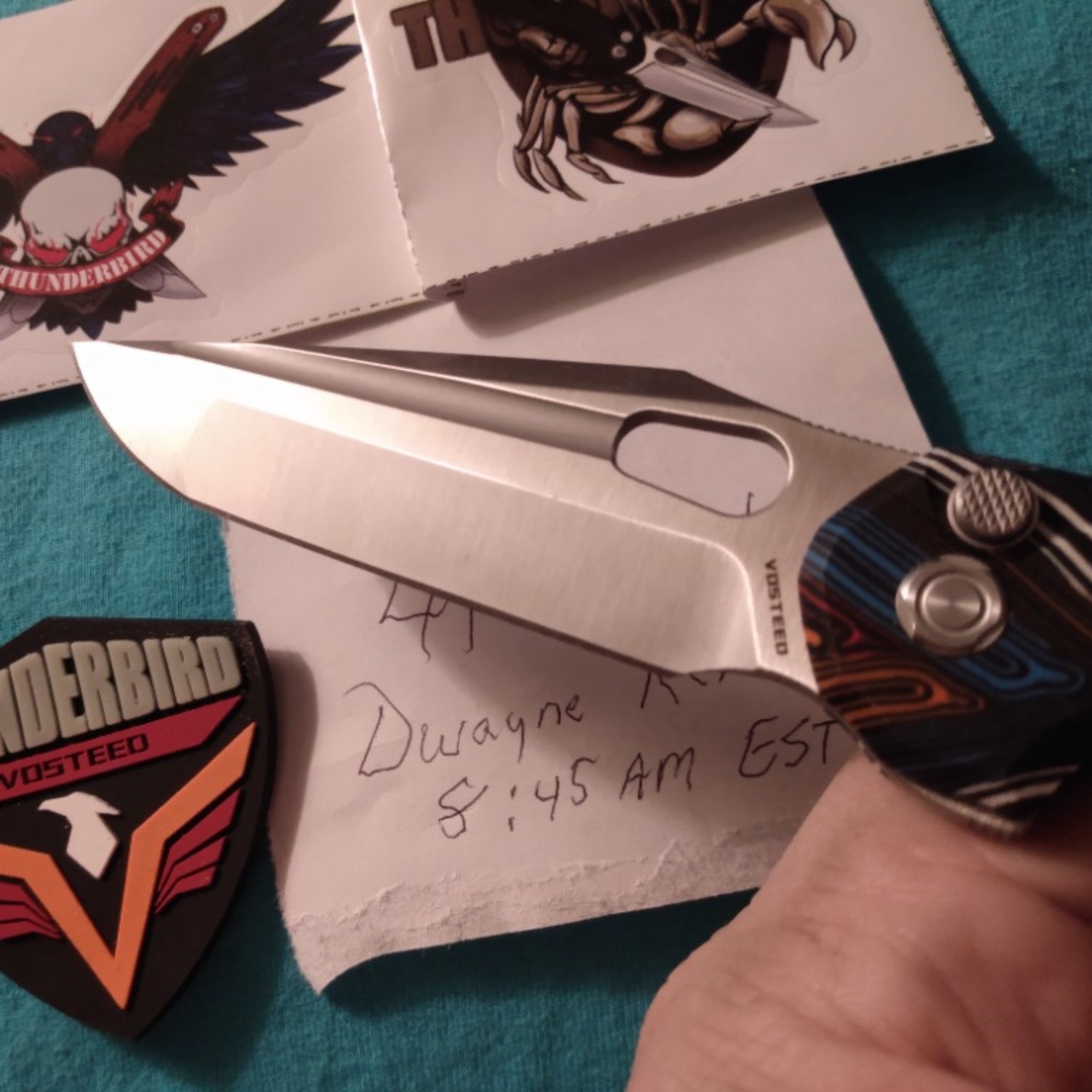 Bladebinge - Reduced 🔥Vosteed thunderbird magpie scales 3.48 inch s35vn