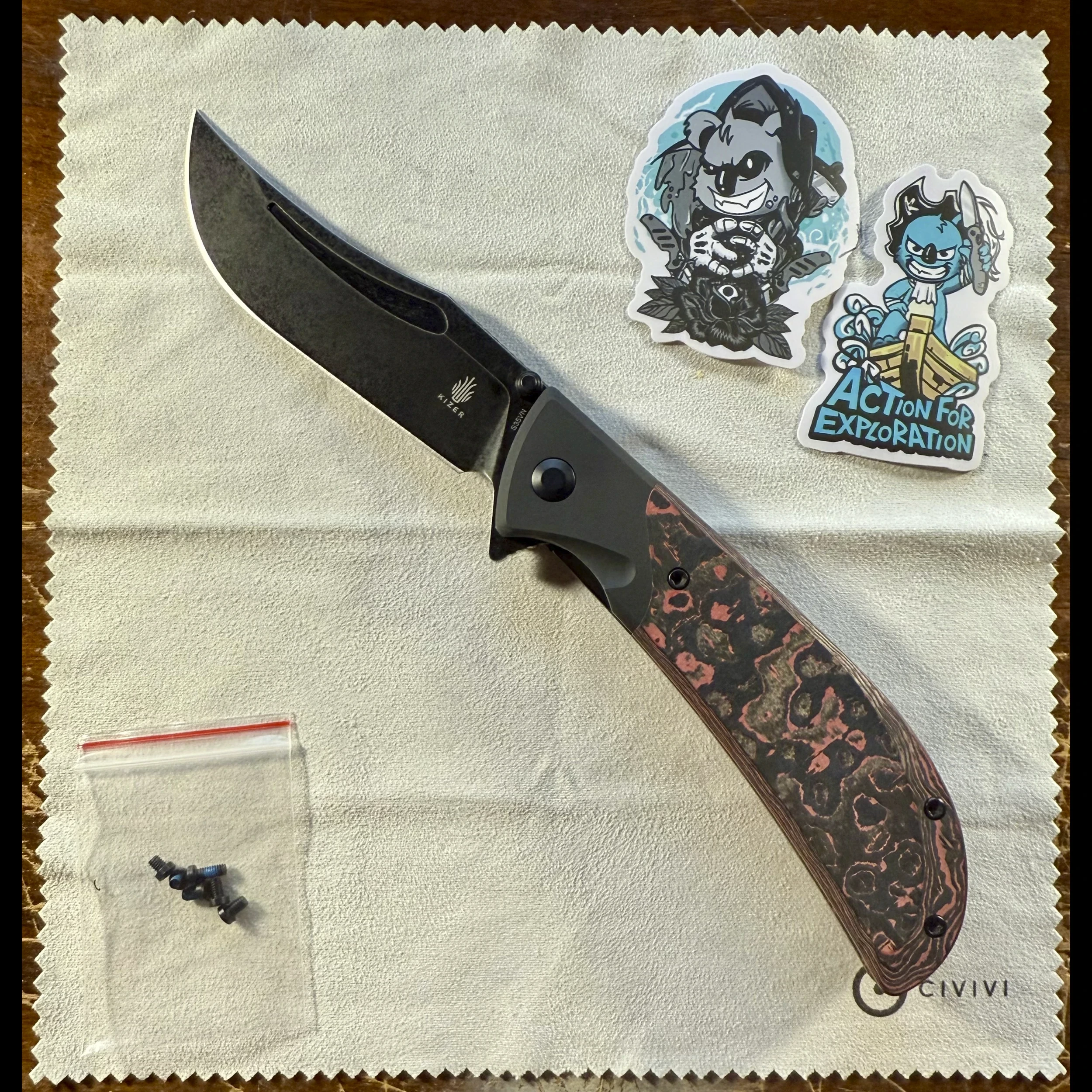 Bladebinge - Kizer Cutlery Phoenix Flipper Knife 3.57" S35VN, Aluminum ...