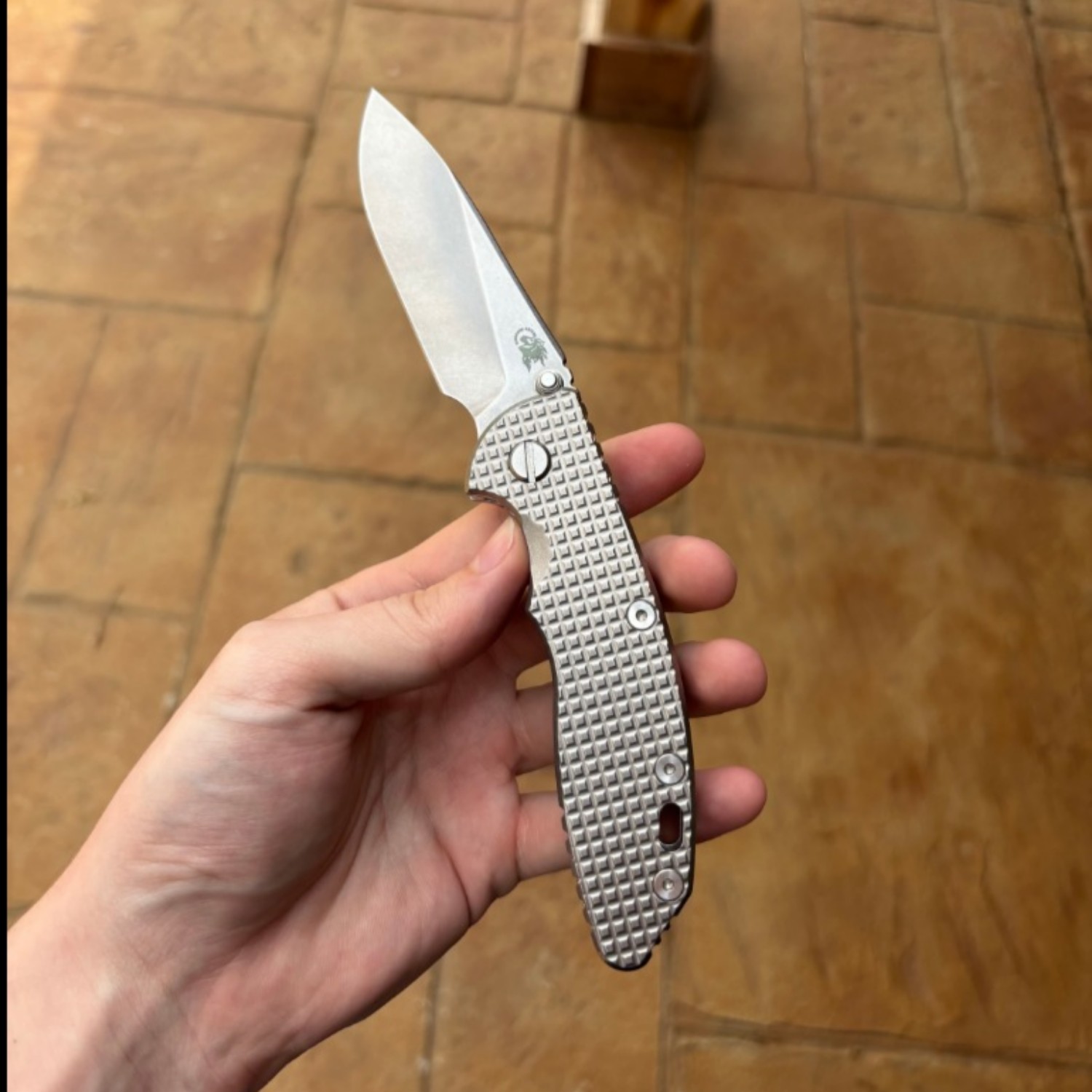 Bladebinge - Hinder XM-18 NF Full Stonewash Ti S45VN Slicer Monkey Frag ...