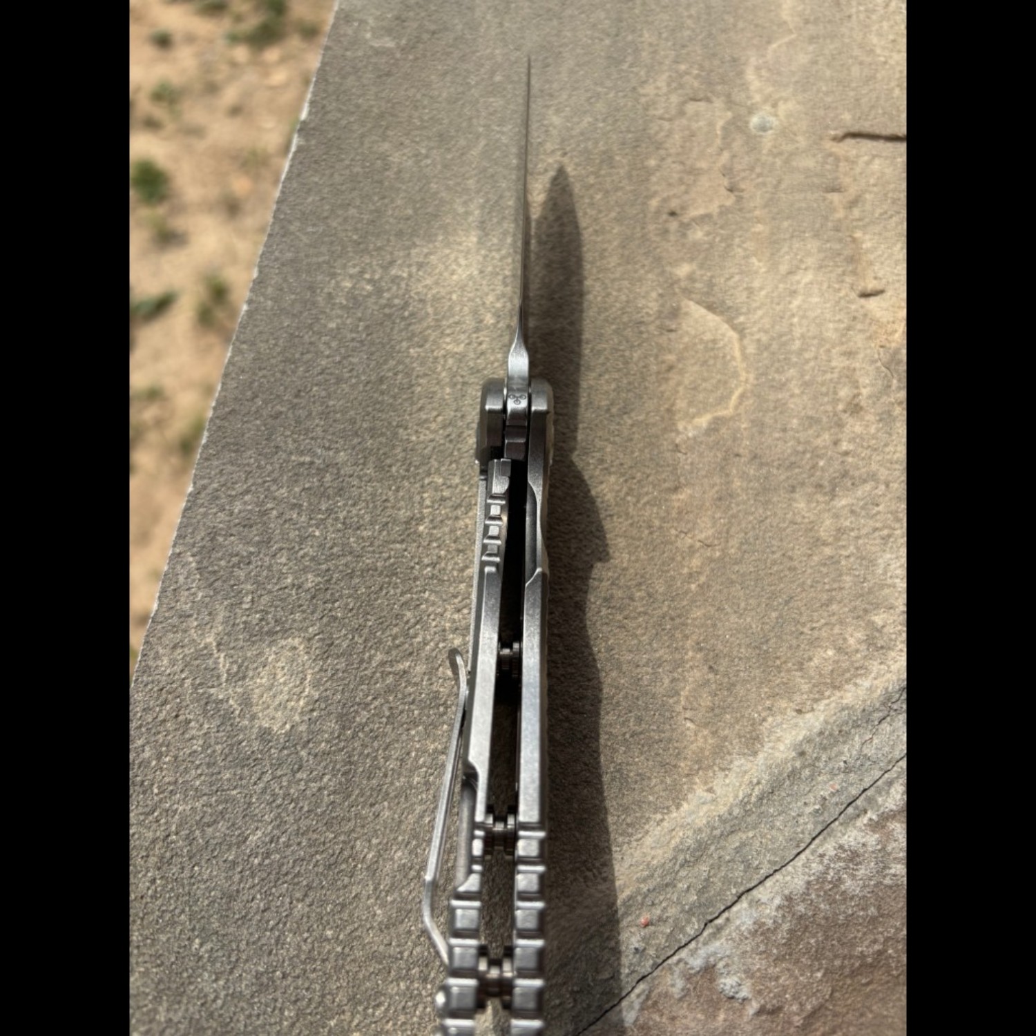 Bladebinge - Hinder XM-18 NF Full Stonewash Ti S45VN Slicer Monkey Frag ...