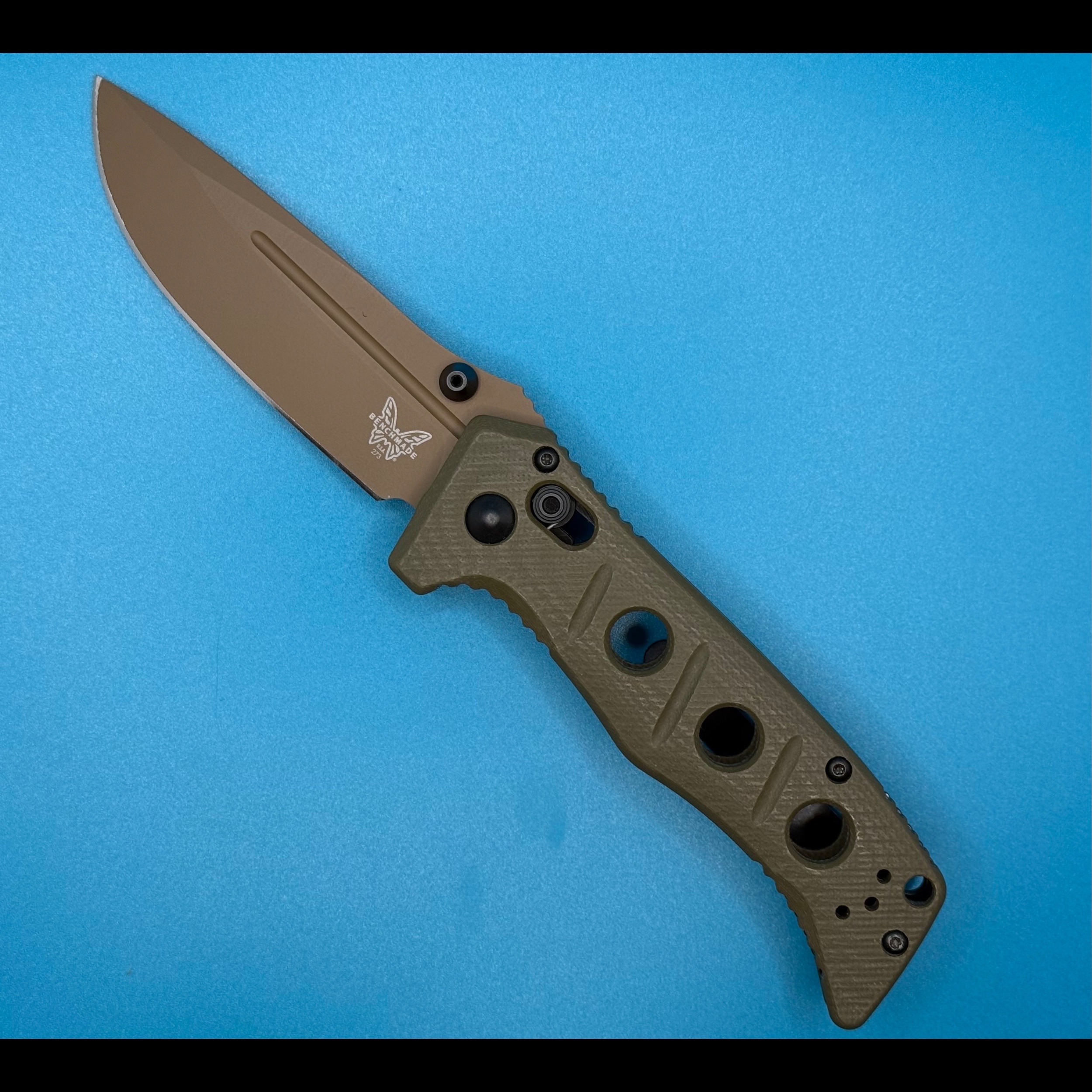 Bladebinge - Benchmade Mini Adamas 273 OD Green & FDE TAN