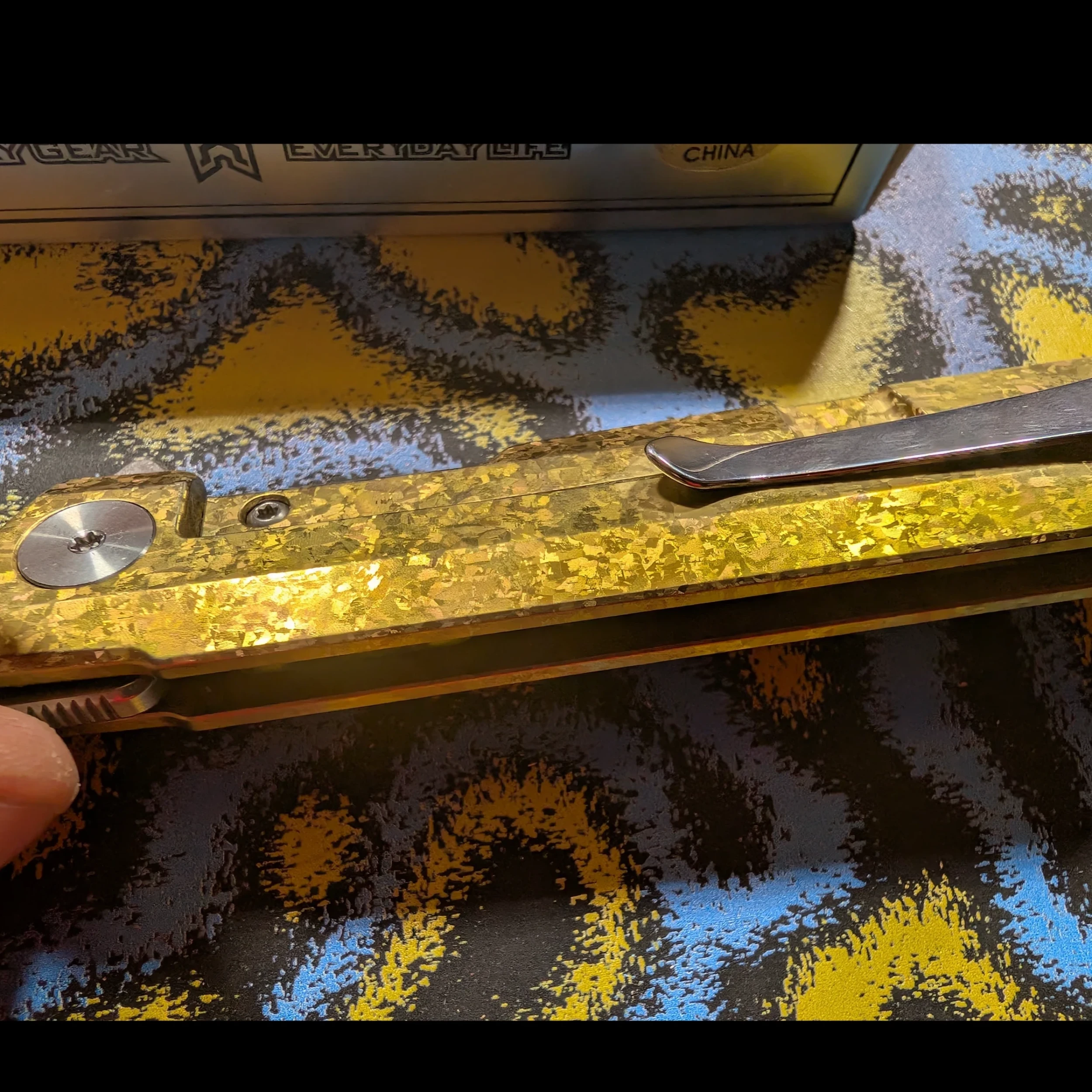 Bladebinge - Bestechman Dundee Frame Lock Knife Bronze Crystalized Titanium