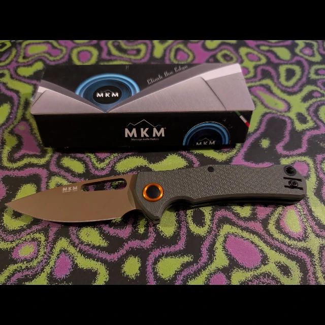 Bladebinge - MKM LOV Drop Point Lockback Knife OD Green FRN (3" Tan)