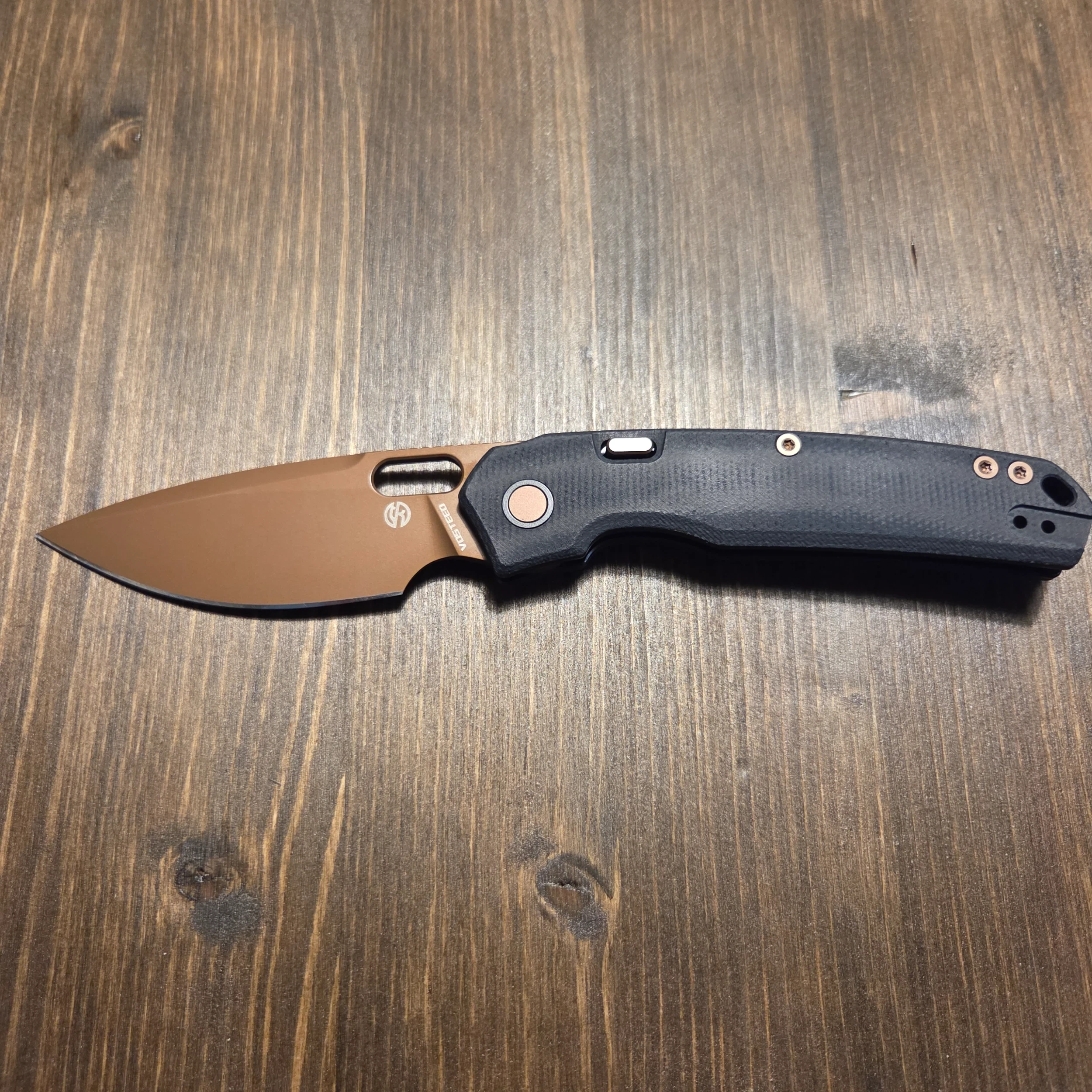 Bladebinge - WMK Exclusive Vosteed Psyop Folding Knife Black Micarta ...