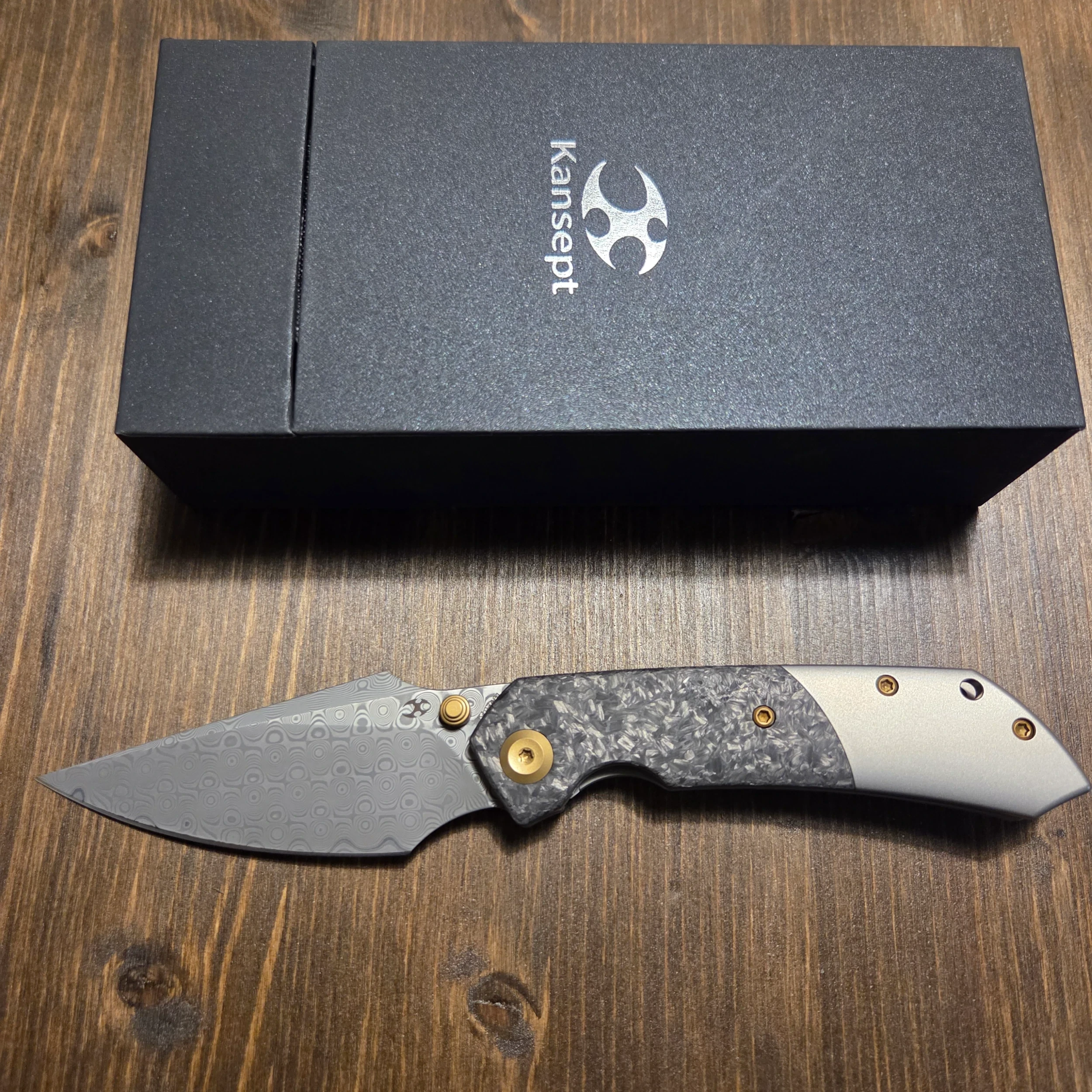 Bladebinge - KANSEPT Fenrir Flipper Knife Beadblasted Titanium+ Shred ...