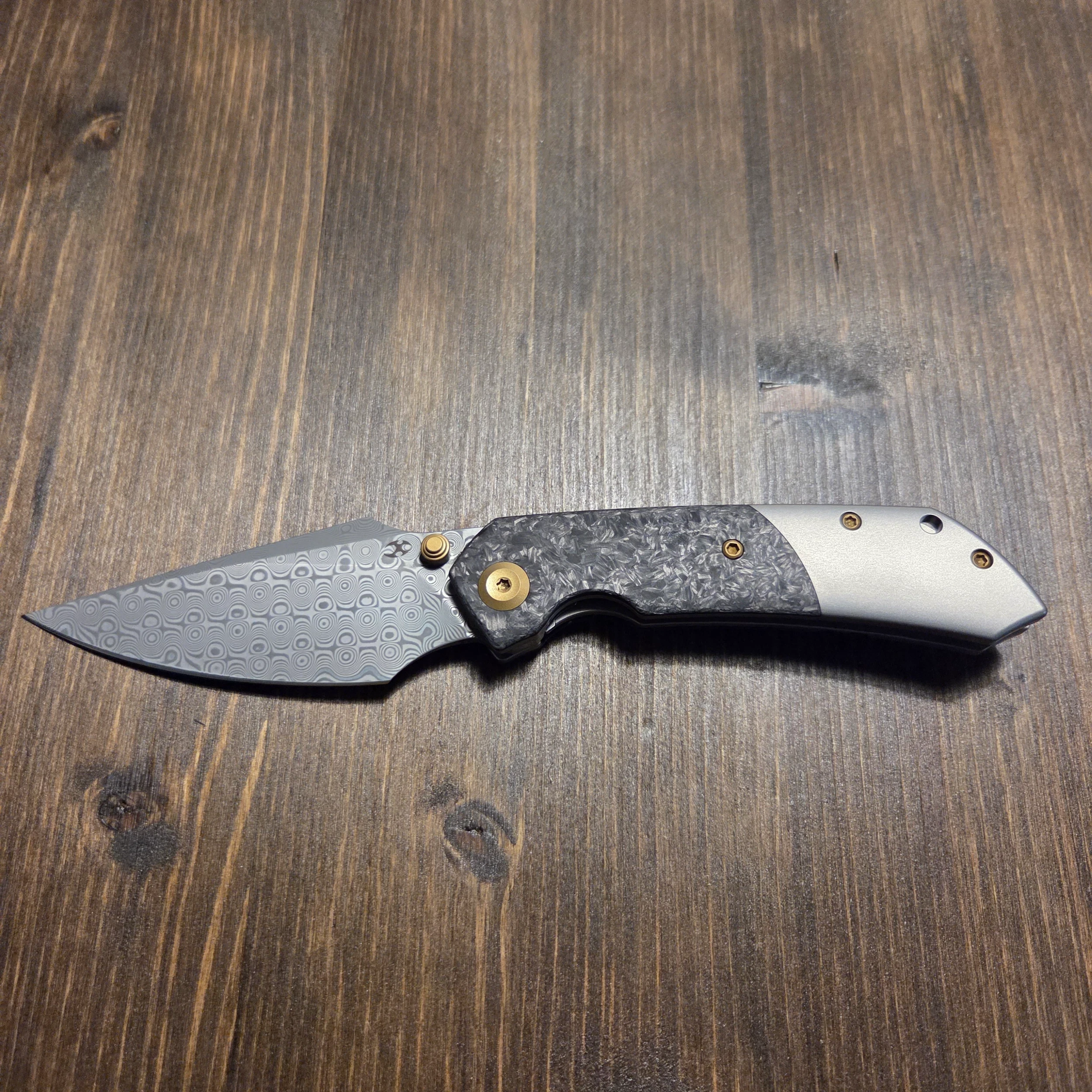Bladebinge - KANSEPT Fenrir Flipper Knife Beadblasted Titanium+ Shred ...