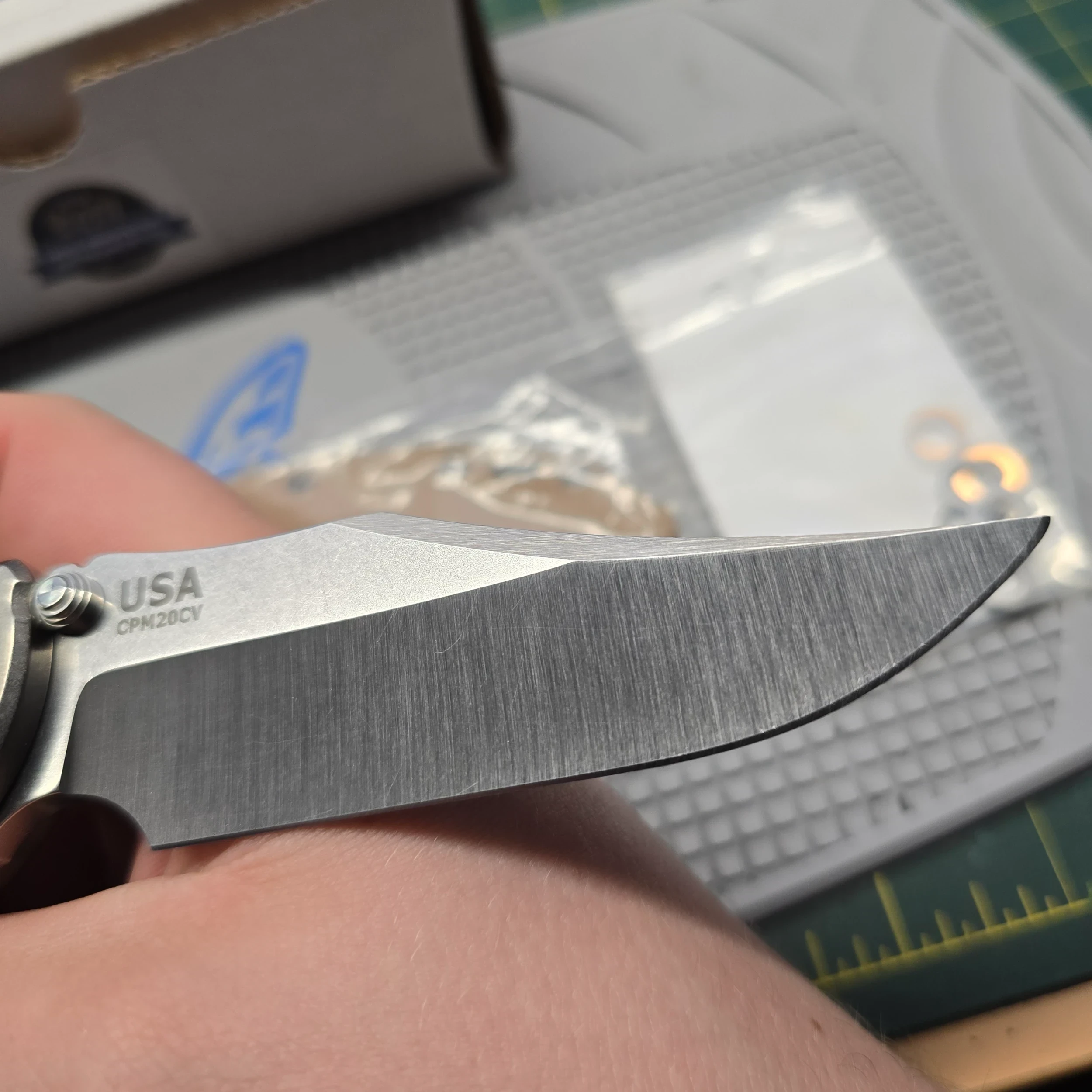 Bladebinge - Hinderer XM24 BGM regrind Ti scale
